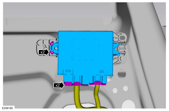 Ford Ecosport - Removal and Installation - Driver Door Module (DDM ...