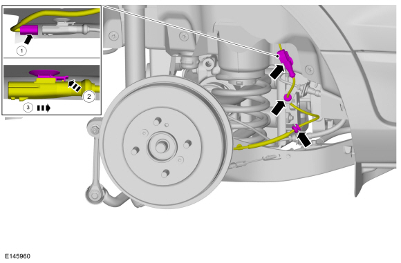 Ford Ecosport - Removal and Installation - Rear Wheel Speed Sensor - 4WD - Anti-Lock Brake ...