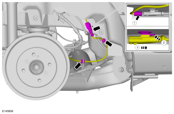 Ford Ecosport - Removal and Installation - Rear Wheel Speed Sensor - FWD - Anti-Lock Brake ...