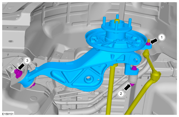 Ford Ecosport - Removal and Installation - Wheel Bearing and Wheel Hub - Vehicles With: Rear ...
